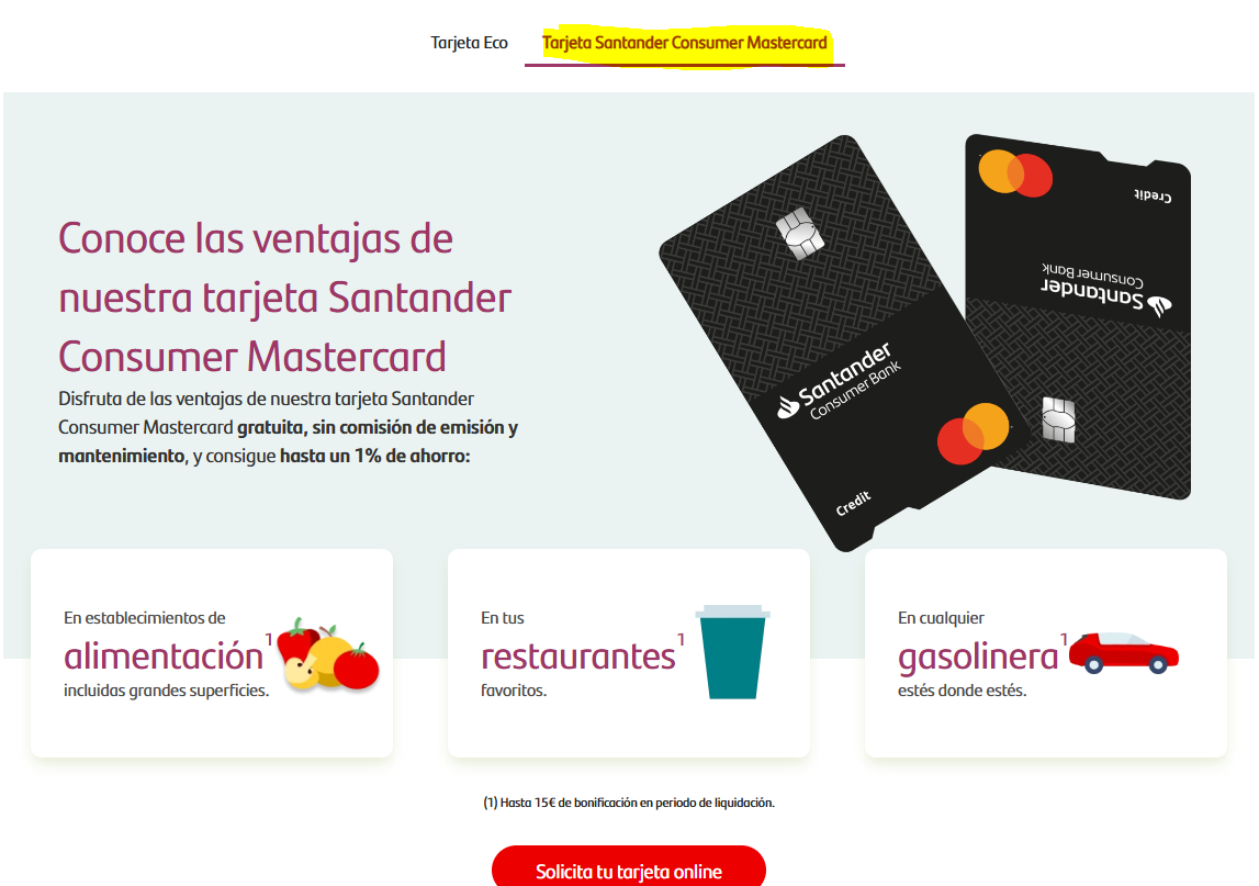 Aprovecha el 1% de Cashback con la Tarjeta de Crédito Santander ...